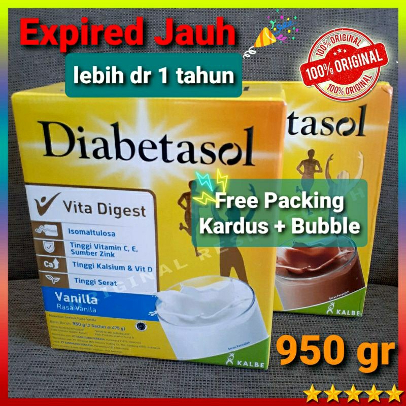 Jual DIABETASOL Jumbo Rasa Vanilla Coklat Vanila 950gr | Shopee Indonesia