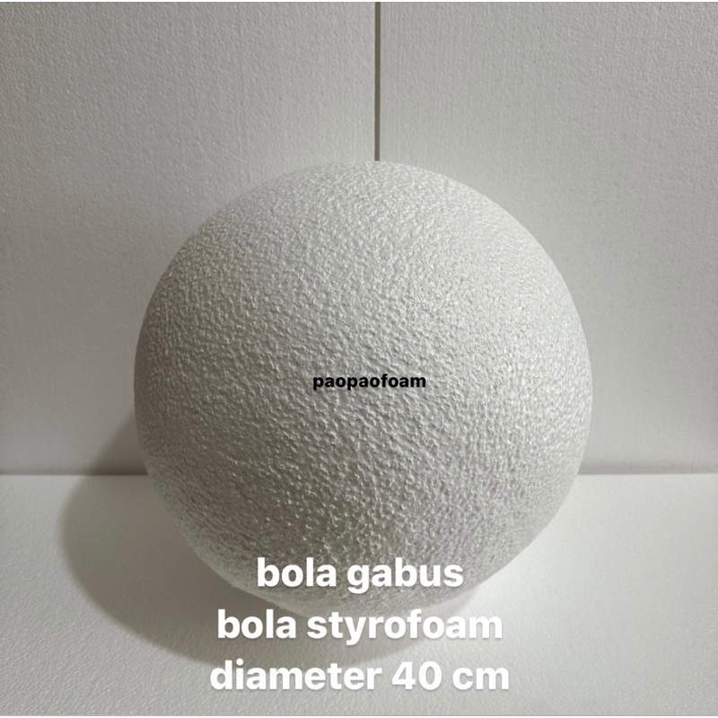 Jual Bola Gabus / Bola Styrofoam Bola Bulat Bola dekorasi diameter 40 ...
