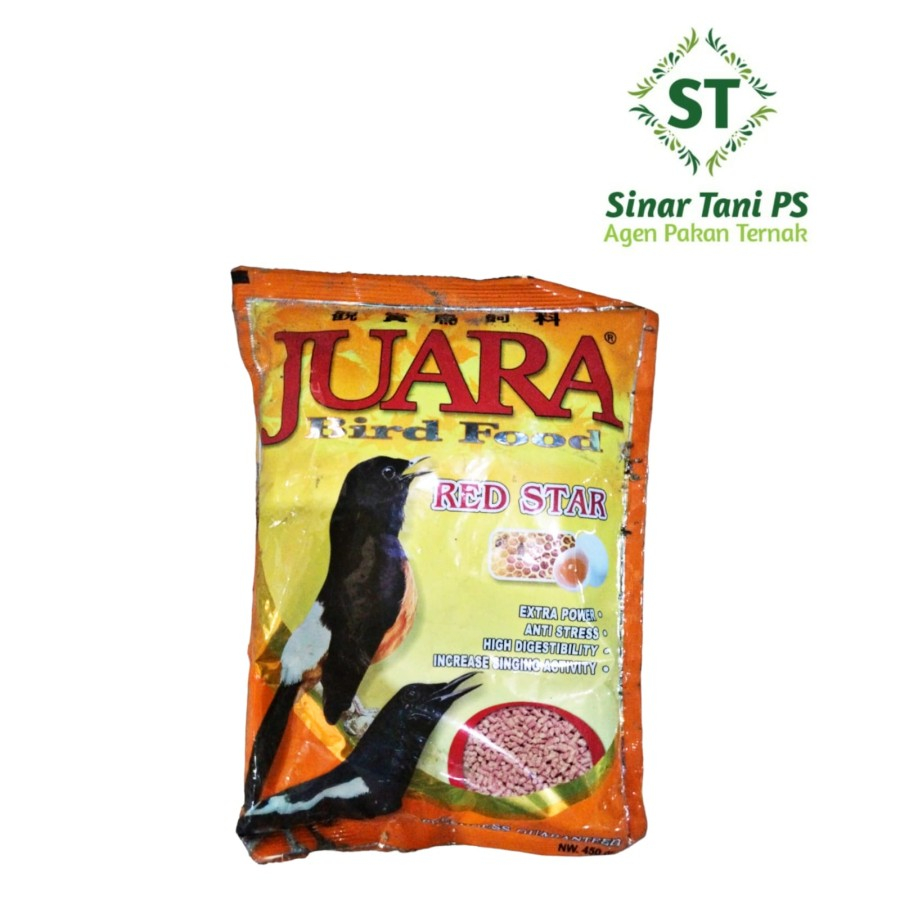 Jual Juara Bird Food Red Star 450 gram Voer Merah Pakan Makanan Pur ...