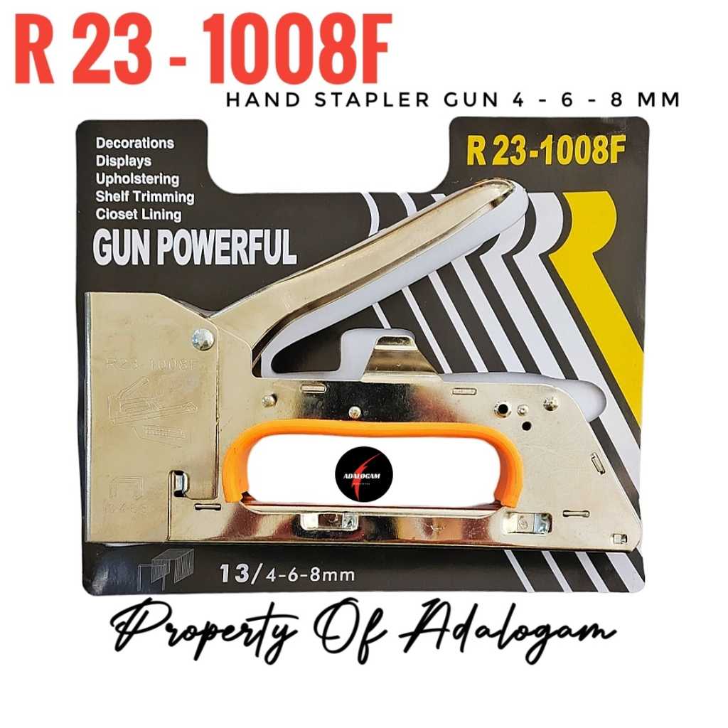 Jual R23-1008F Stapler Gun Powerful 13/4-6-8 MM Staples Gun - Rapid Gun ...