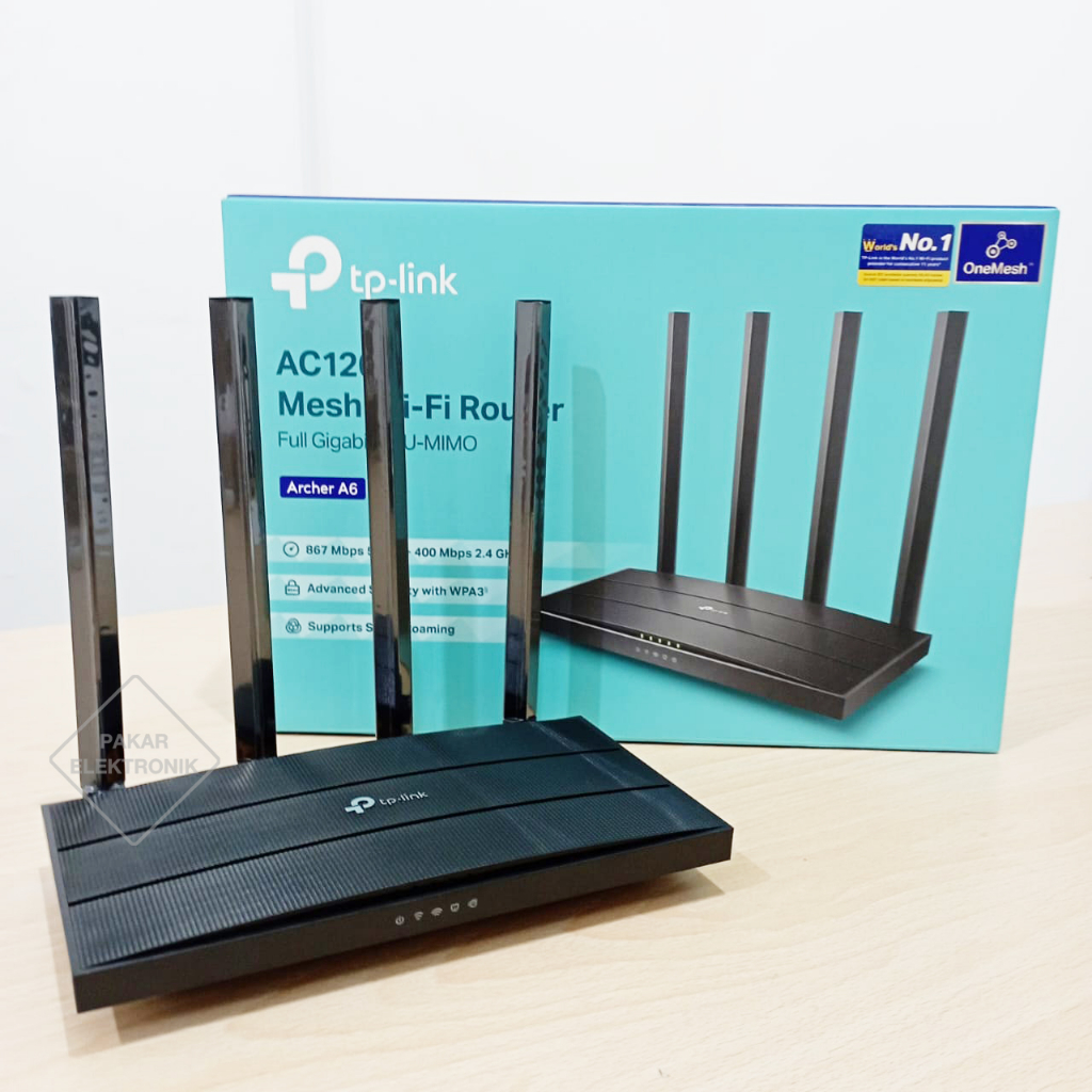 Jual TP-Link Archer A6 AC1200 Wireless MU-MIMO Gigabit Router | Shopee ...