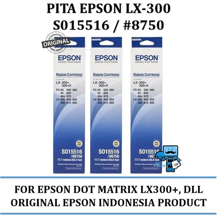 Jual Pita Ribbon Cartridge Printer Epson LX-300 LX-300+ LX-300+ II ...