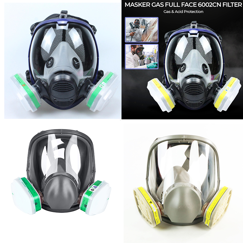 Jual Masker Gas Respirator Full Face Organik Amonia Acid Chemical ...