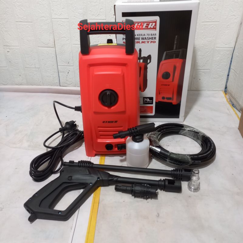 Jual Steam listrik TIGER SUPERJET 70 jet cleaner cuci motor mobil | Shopee Indonesia