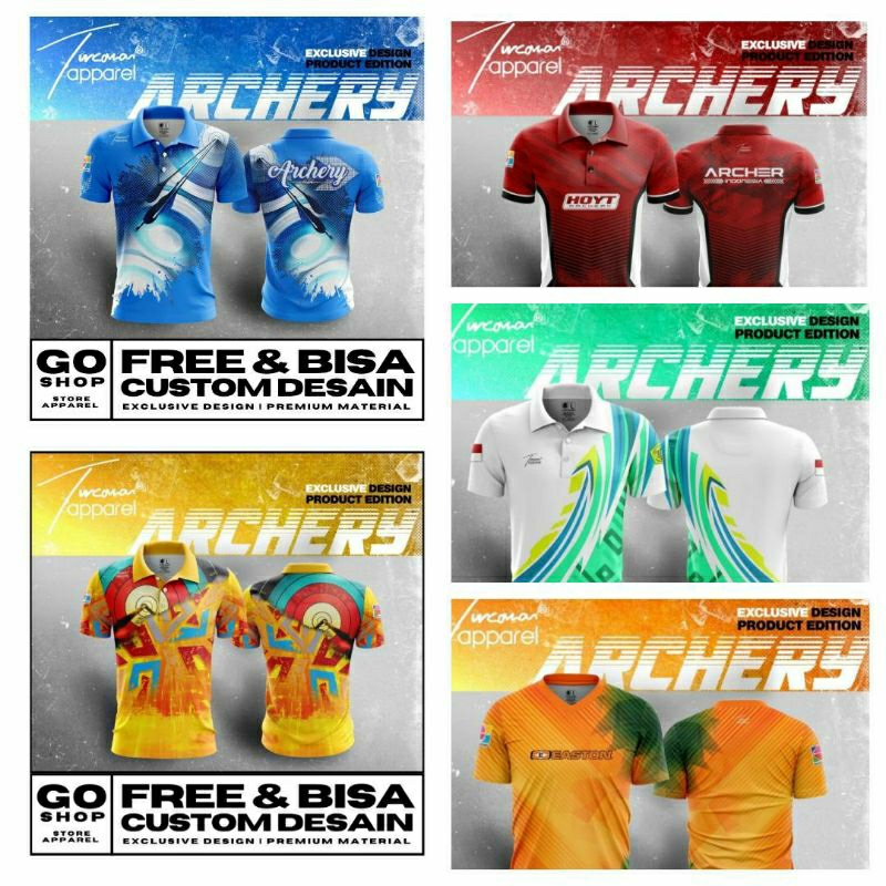 Jual BAJU ARCHERY JERSEY PANAHAN BISA CUSTOM NAMA, TEXT DEPAN DAN LOGO ...