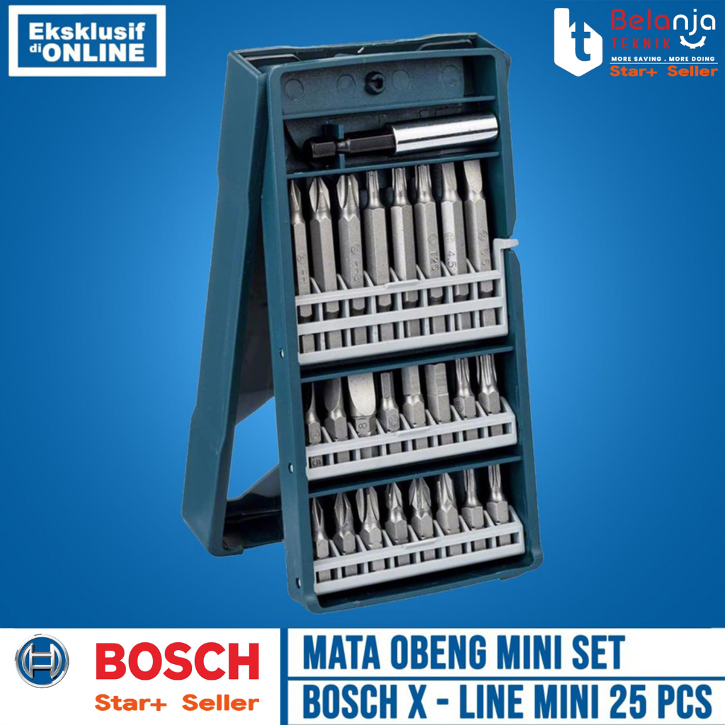 Jual BOSCH MATA OBENG SET MINI 25 PCS X-LINE SCREWDRIVER BITS SET 25 ...