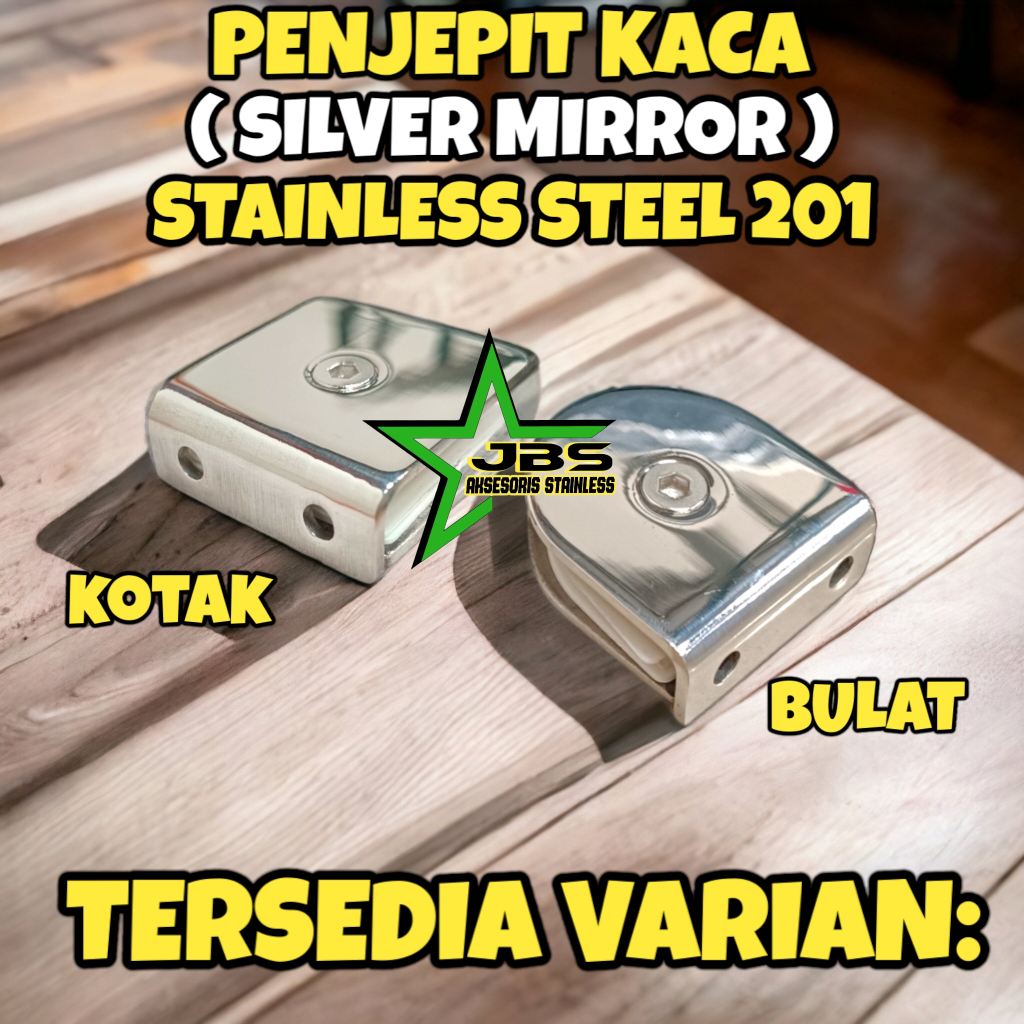 Jual PENJEPIT KACA/ GLASS CLIP STAINLESS 201 | Shopee Indonesia