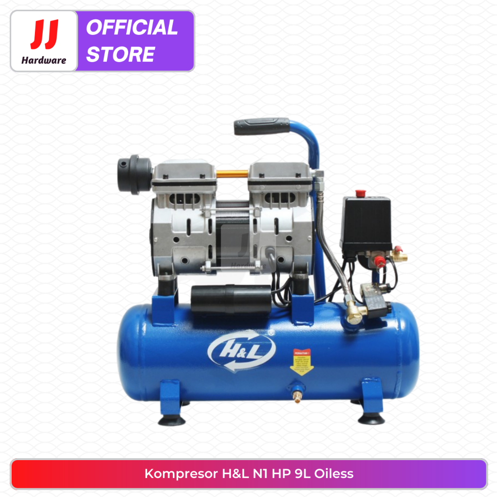 Jual H&L 1 HP 9L Oiless Kompresor Angin Listrik Air Compressor | Shopee ...
