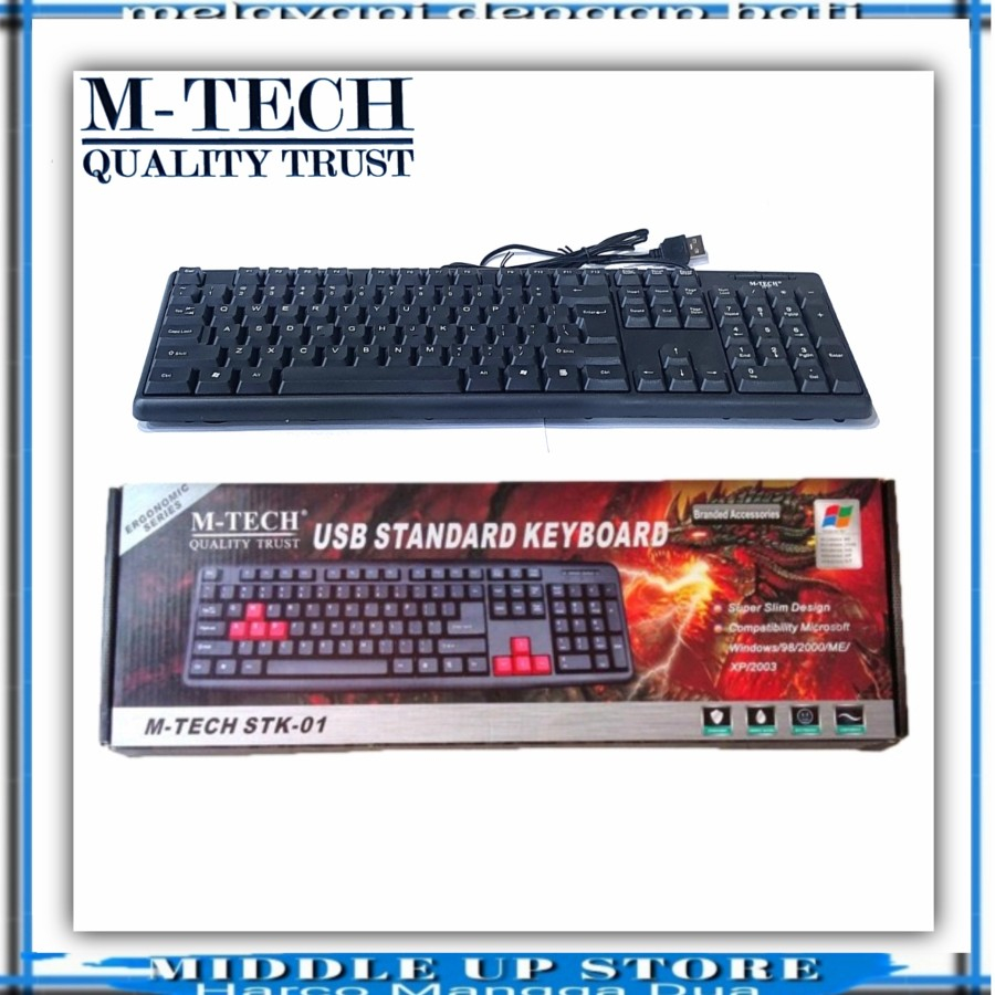 Jual Keyboard Usb Mtech STK 01 Plus Mouse Standard satu paket | Shopee Indonesia