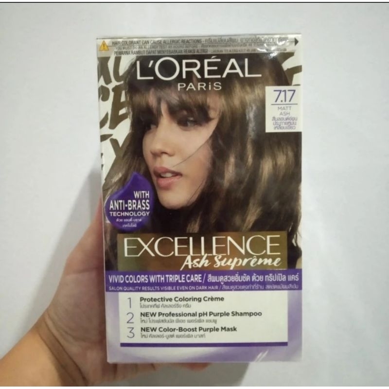 Jual L'Oreal Loreal Paris Excellence Fashion Hair Color Matt Ash 7.17 ...