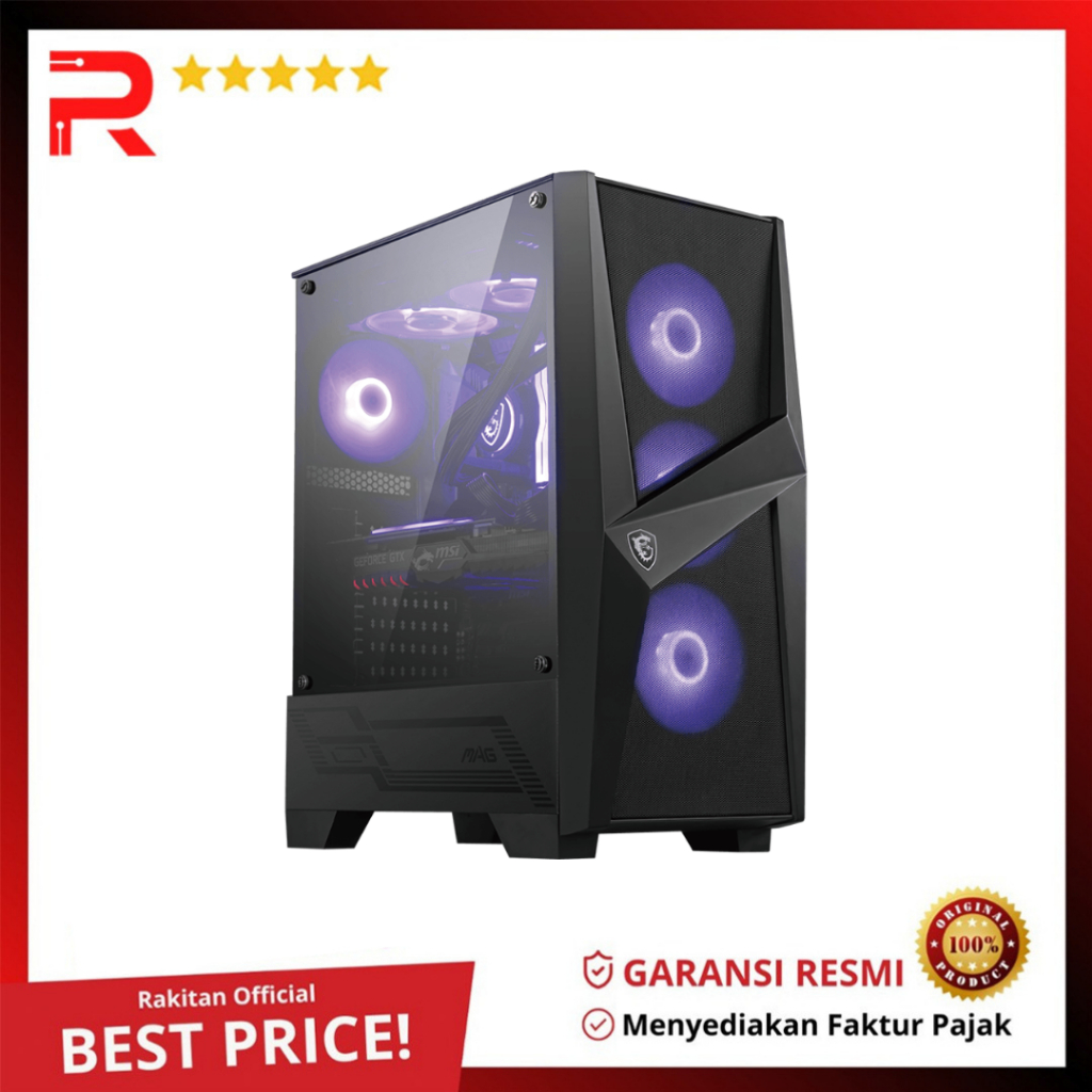 Jual Casing MSI MAG Forge 101M Mid Tower Gaming Case + 4 Fan RGB ...