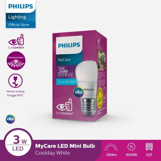 Jual Lampu Philips LED 3w 3 watt Mycare Bulb ORIGINAL dan BERGARANSI ...