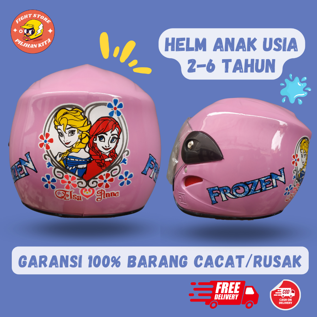 Jual Helm Anak SNI Motif Karakter Laki Cowok Cewek Perempuan Umur 1 2 3 ...