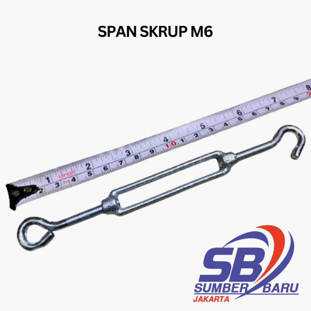 Jual Span Skrup 6mm Jarum Keras M6 Turn Buckle Water Mur Galv Hook ...