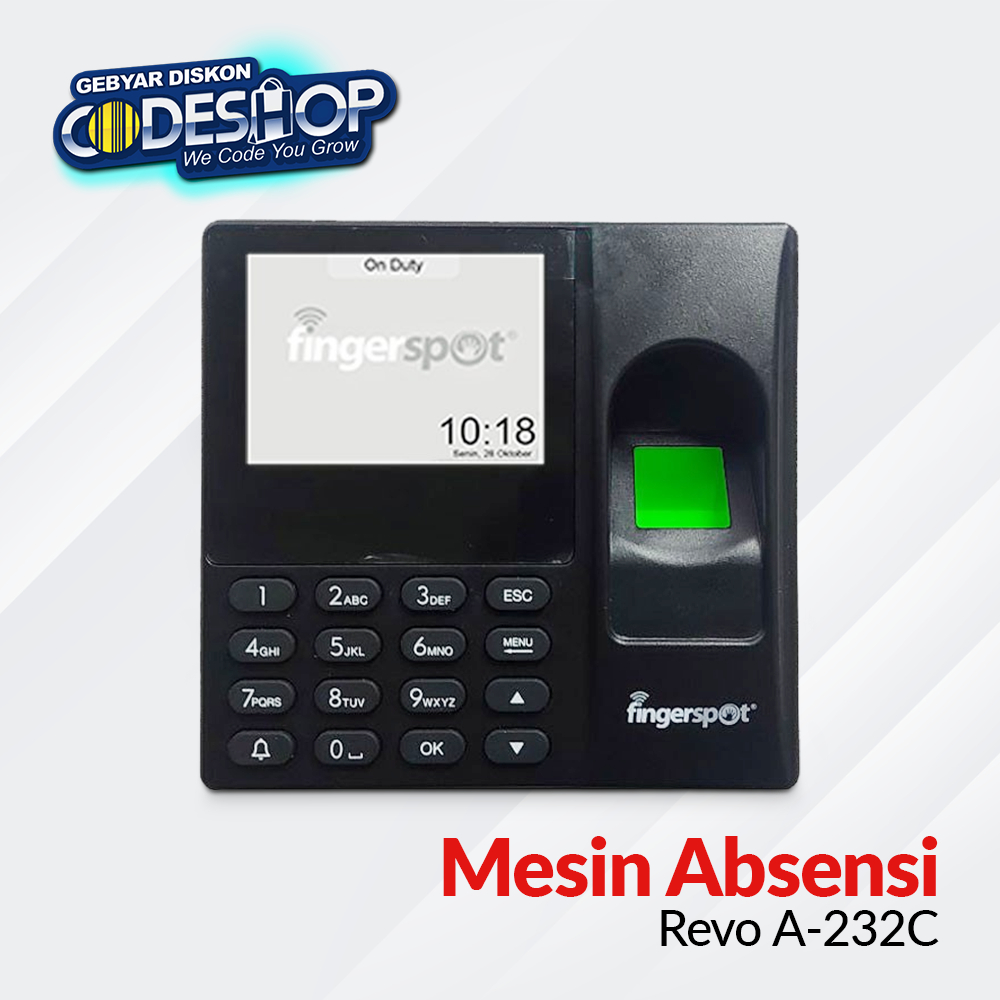 Jual Fingerspot Revo A-232C Mesin Absensi Fingerprint Sidik Jari Scan ...