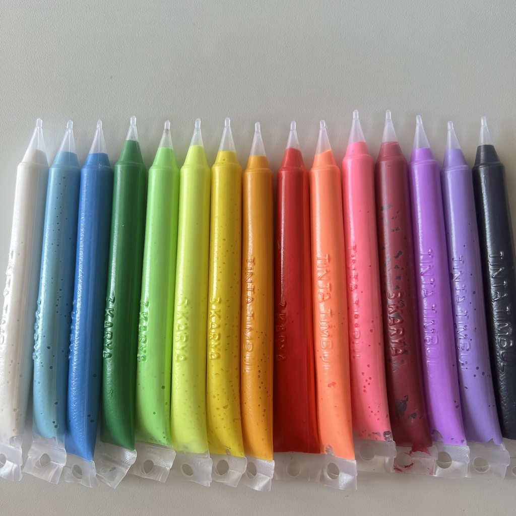 Jual Set Puffy Paint 15pcs Tinta Timbul Pasta Warna Warni Puff Maker ...
