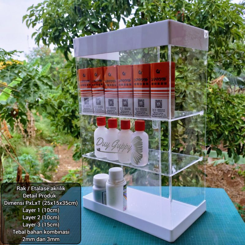 Jual Rak / Etalase Akrilik list putih | Shopee Indonesia