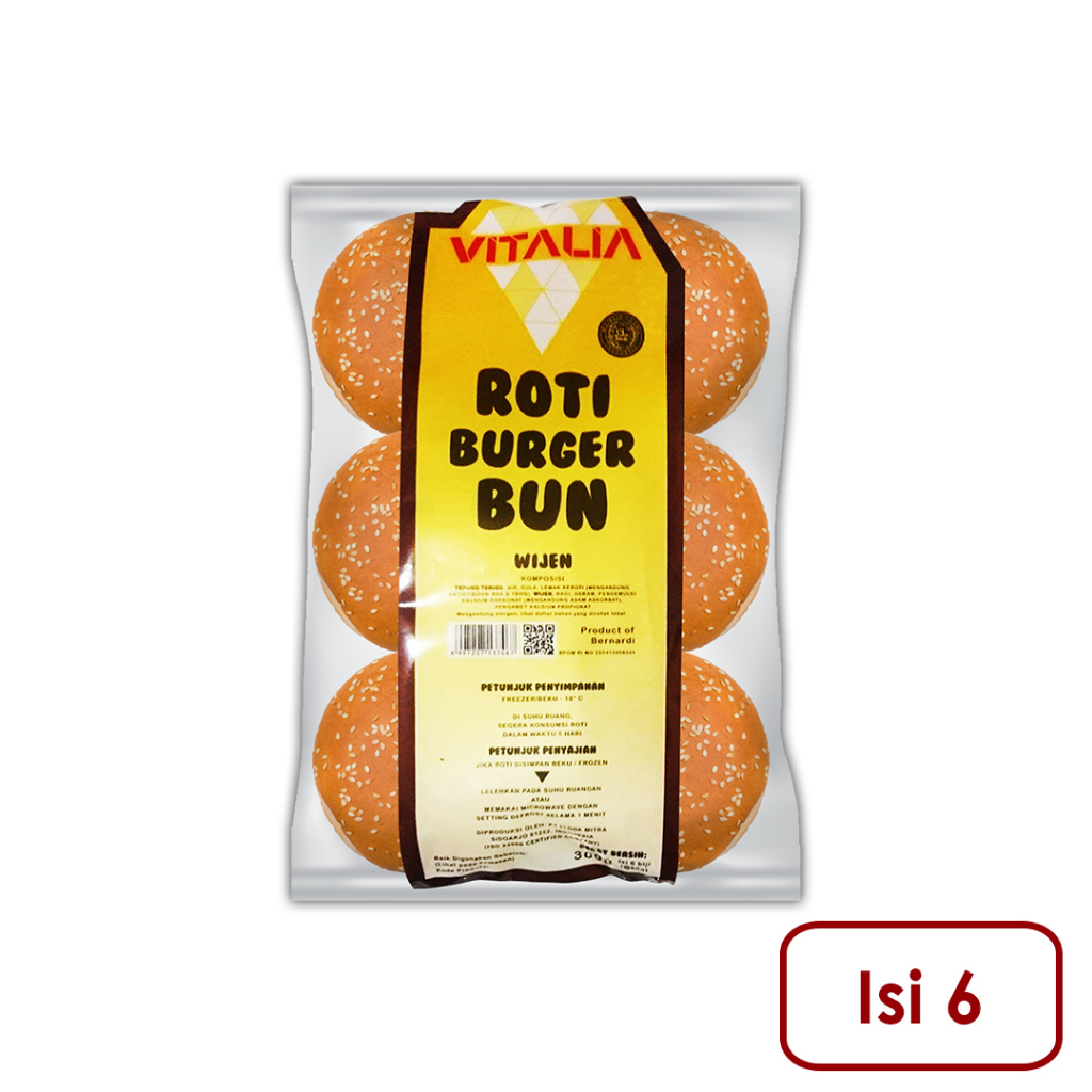 Jual VITALIA Roti Burger Wijen Isi6 (Tahan suhu ruangan 2hari) | Shopee ...