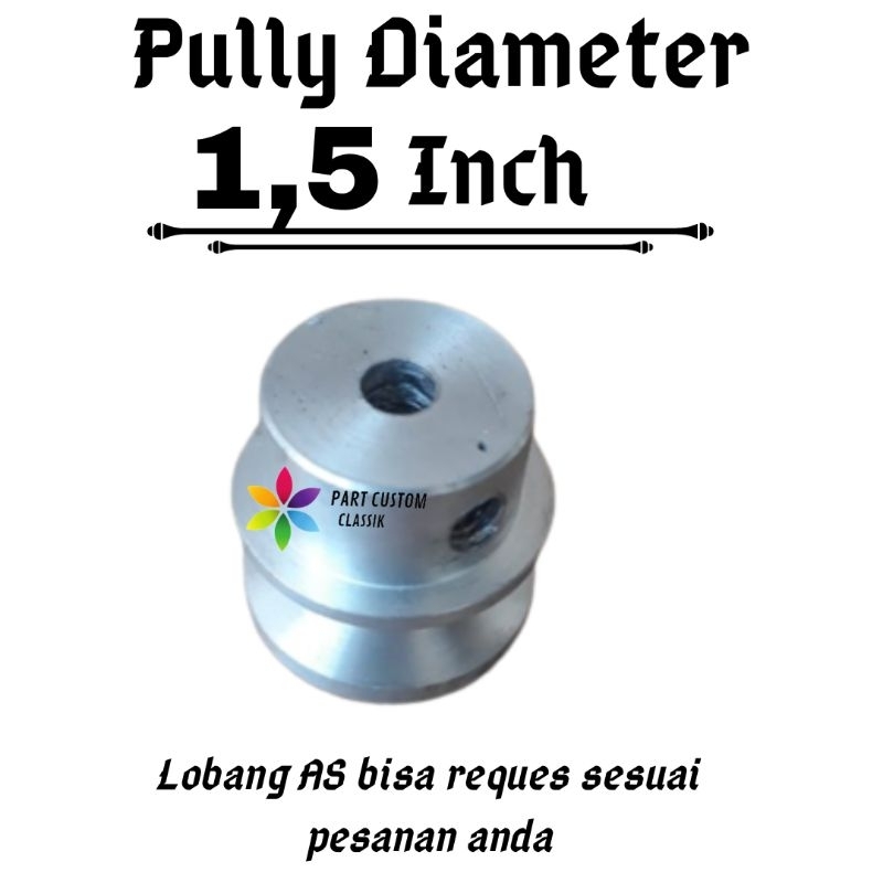 Jual Pulley pully puli Puley Poli polly aluminium A1×1,5 inch Bebas ...