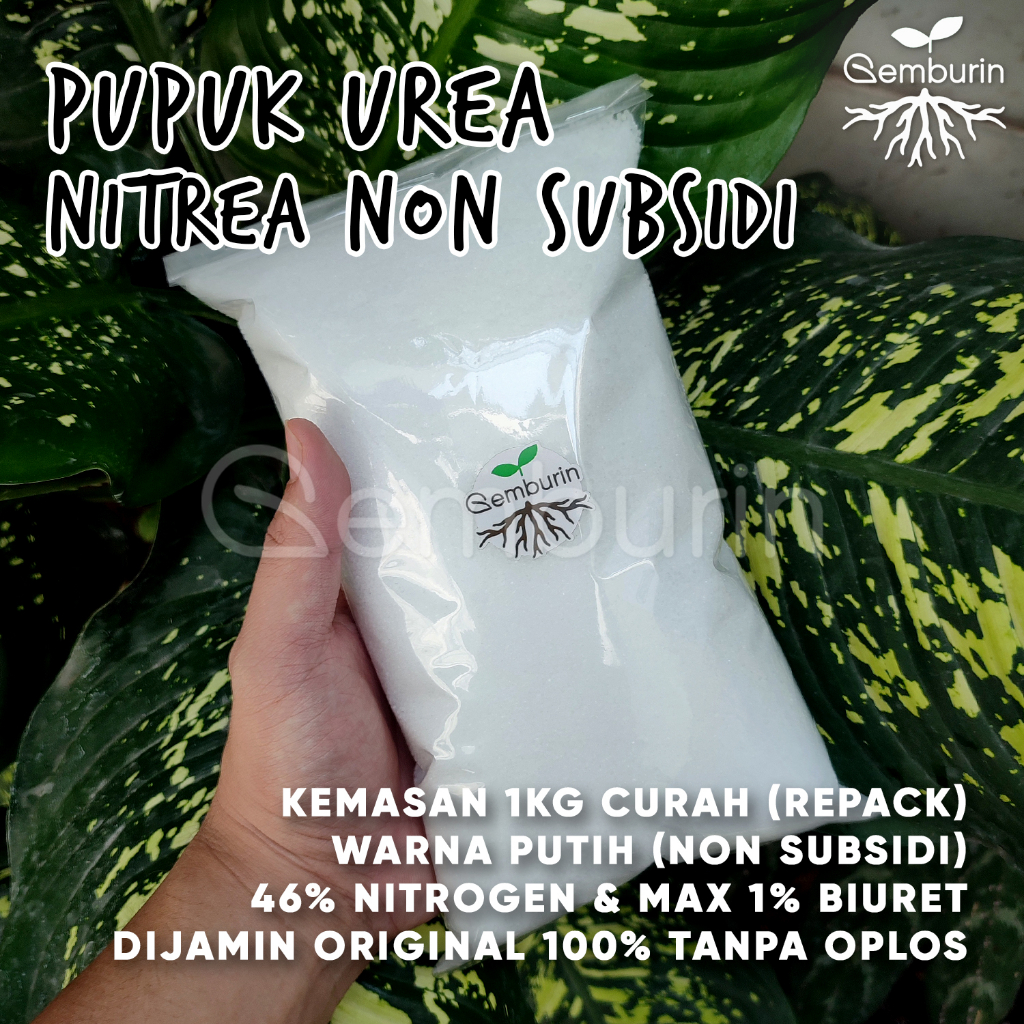 Jual Pupuk Urea Nitrea 1 kg Kemasan REPACK Non Subsidi / Nitrogen 46% ...