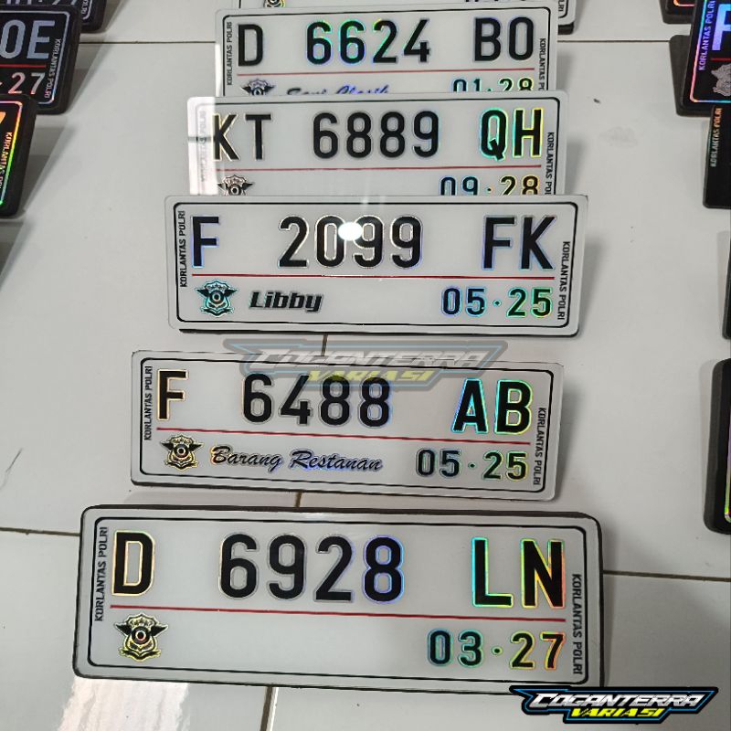 Jual CUSTOM PLAT MOTOR VARIASI(dasaran putih) | Shopee Indonesia