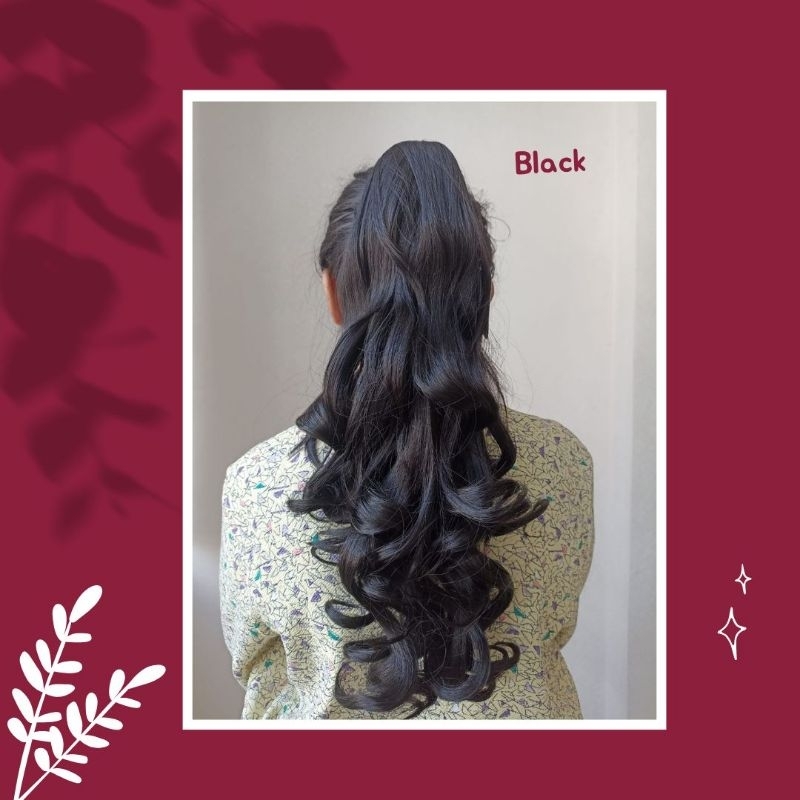 Jual Ponytail Ikat Curly - Hairclip Kuncir Kuda Korea | Shopee Indonesia