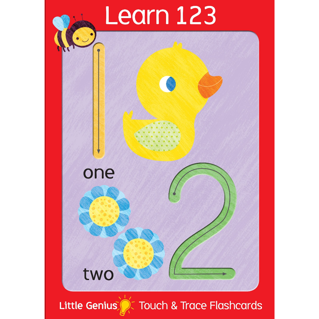 Jual Little Genius Giant Flash Cards Learn 123 Touch & Trace Flashcards ...