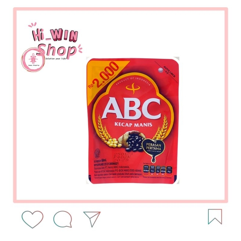 Jual Kecap ABC Kecap Manis Sachet Refil 60ml Kecap ABC Pouch Murah | Shopee Indonesia