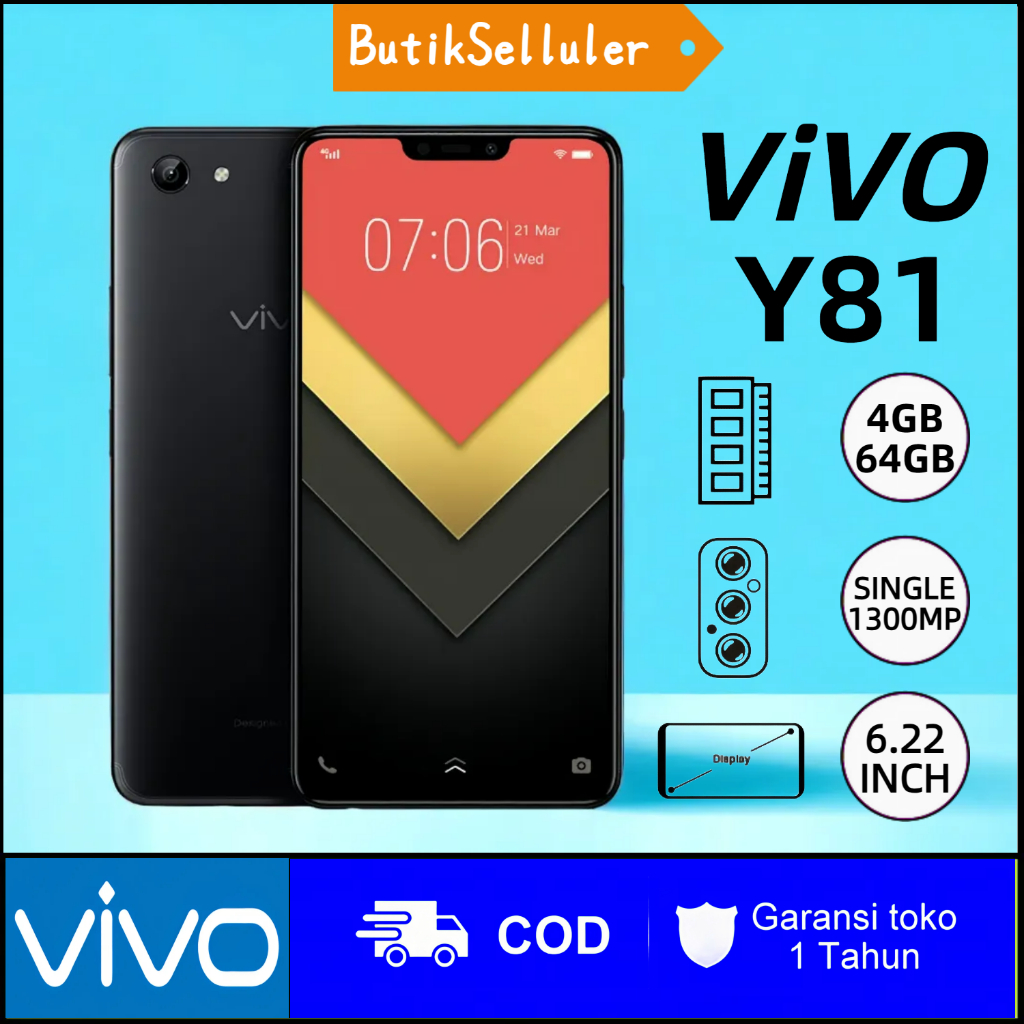 Jual HP VIVO Y81S 4-64GB FULLSET Android Smartphone | Shopee Indonesia