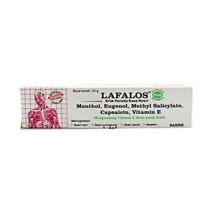 Jual LAFALOS PLUS CREAM 20 GR MERINGANKAN NYERI OTOT, PUNGGUNG, SENDI ...