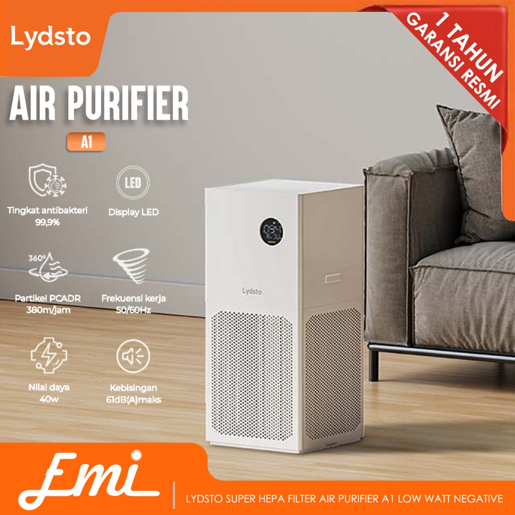 Jual Lydsto Super HEPA Filter Air Purifier A1 Low Watt Negative ...