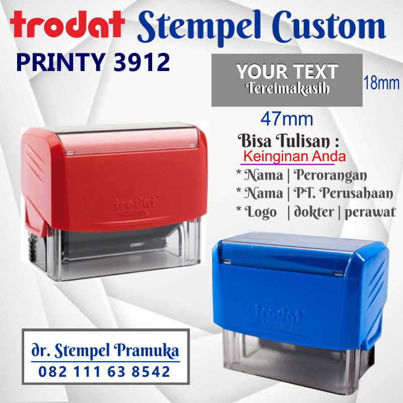 Jual STEMPEL TRODAT TYPE 3912 CUSTOM NAMA SIP DOKTER NIP BIDAN KANTOR | Shopee Indonesia