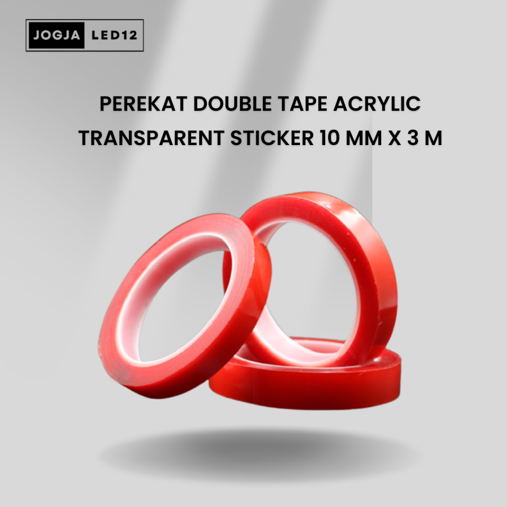 Jual Perekat Double Tape Acrylic Adhesive Transparent Sticker 10 mm x ...