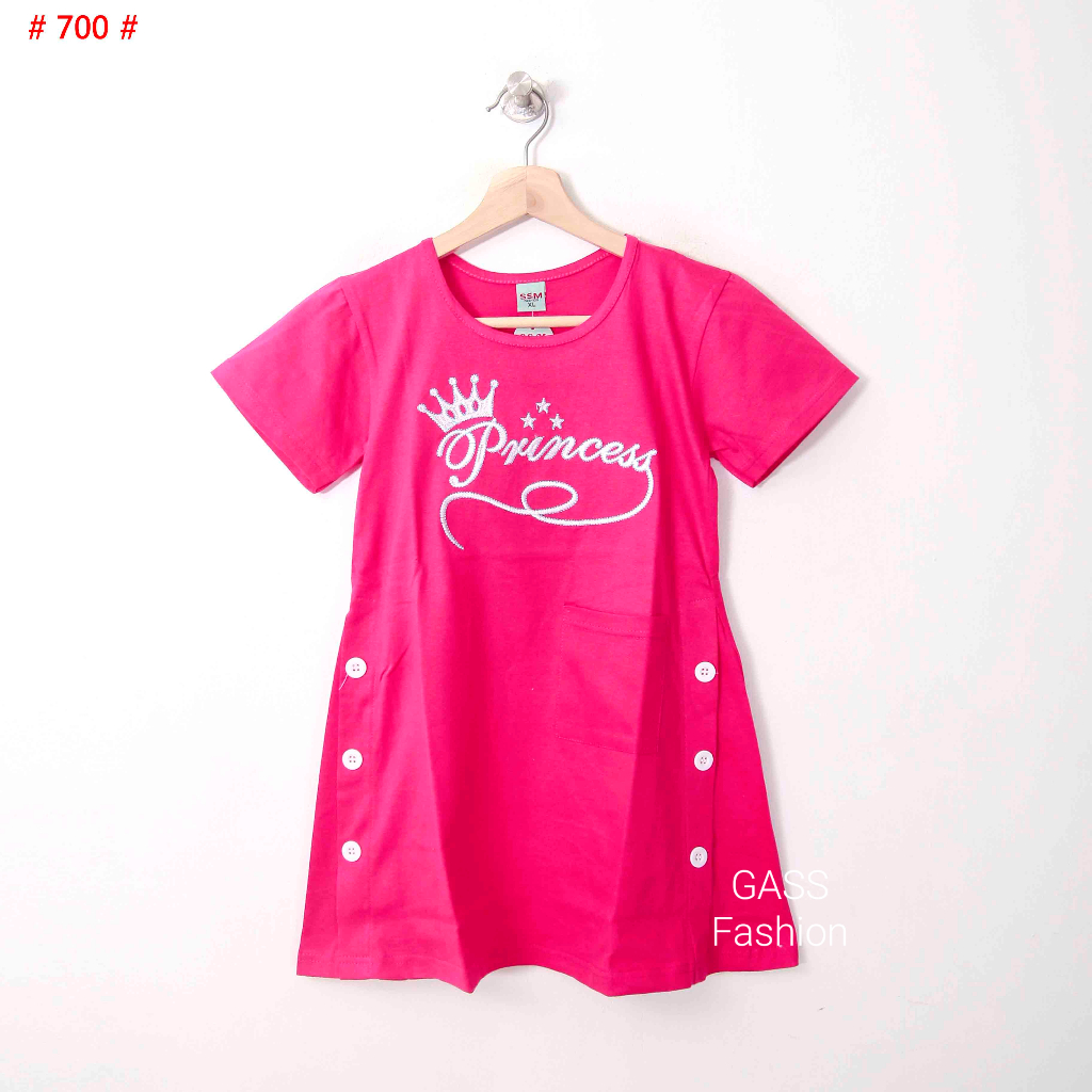 Jual Baju Dress Anak Cewek Perempuan Usia 5 6 7 8 Tahun Bordir Hello ...