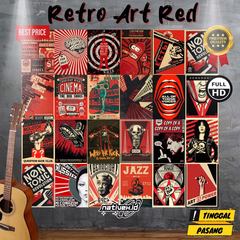 Jual (Isi 24 Pcs) Poster Dinding Aesthetic | Poster Dinding Tema Tetro ...