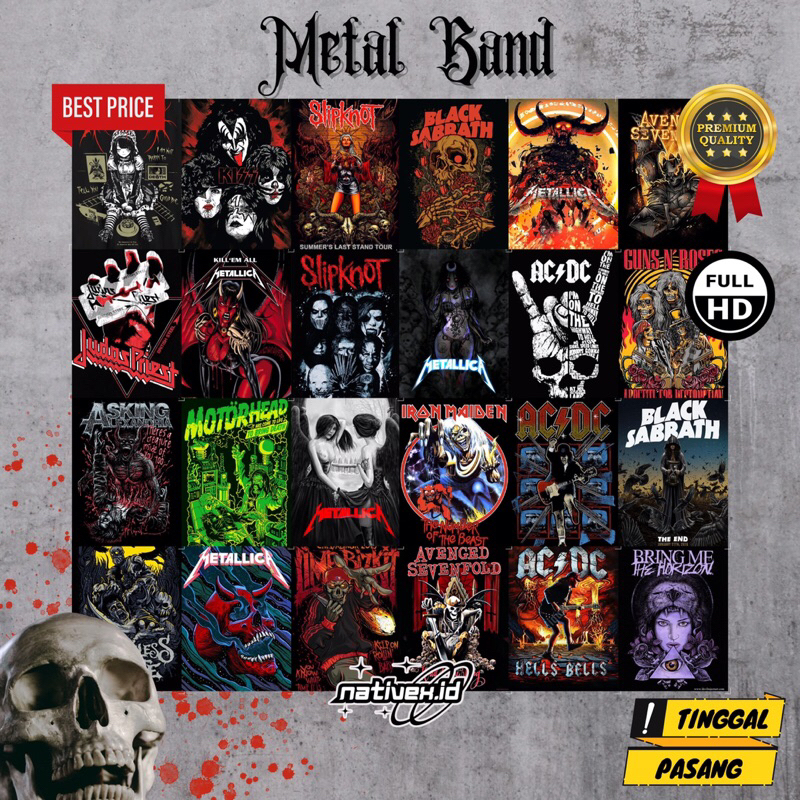 Jual (Isi 24 Pcs) Poster Dinding Aesthetic | Poster Dinding Tema Metal ...