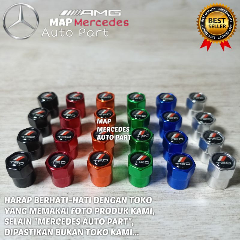 Jual TUTUP PENTIL BAN MOBIL MOTOR LOGO TRD CAR TYRE WHEEL VALVE CAP ...