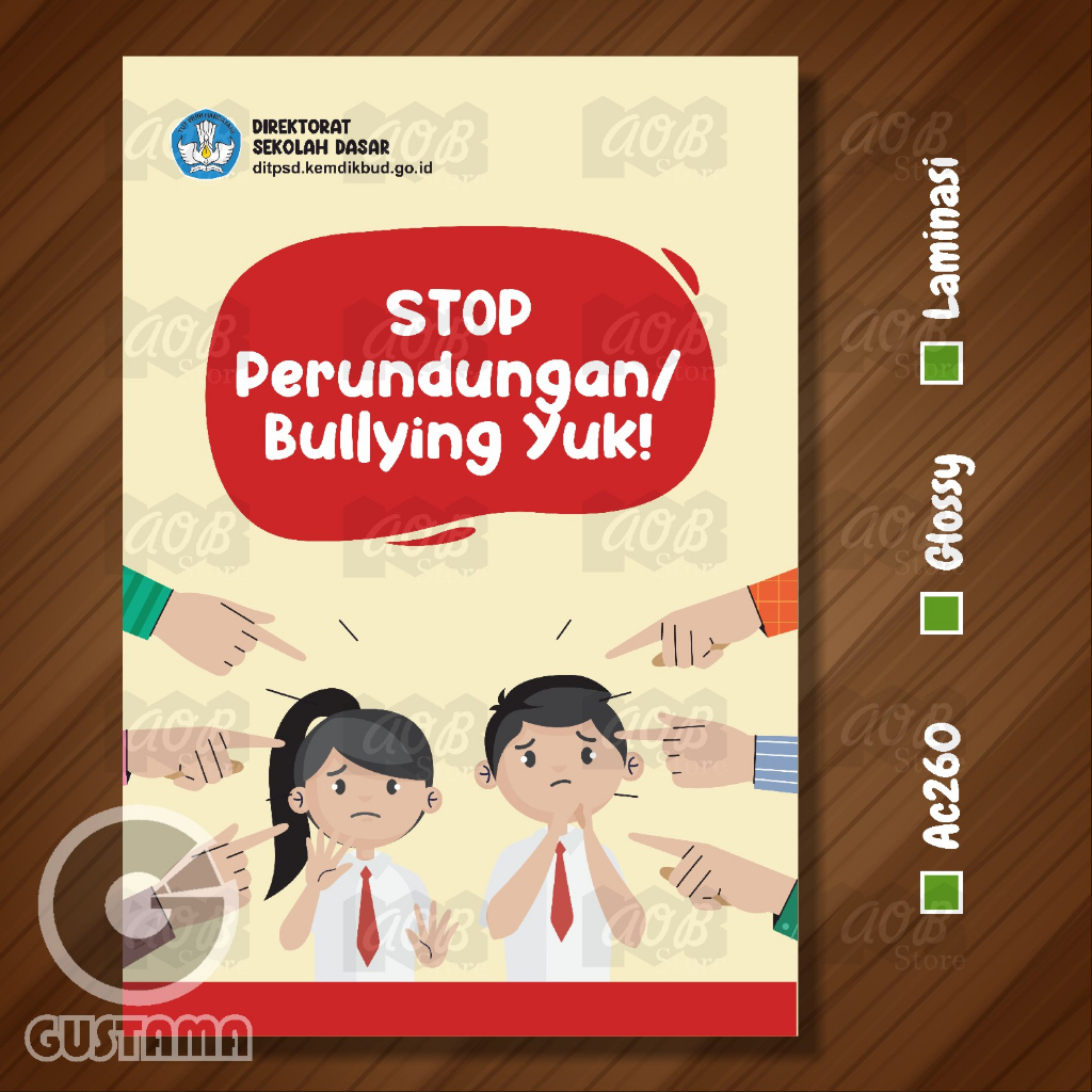 Jual Poster Stop Bullying Sekolah Dasar, Poster Edukasi Bullying SD Laminasi A3 | Shopee Indonesia