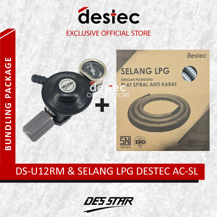Jual Paket Bundling Regulator DS-U12RM dan Selang LPG Destec AC-SL ...