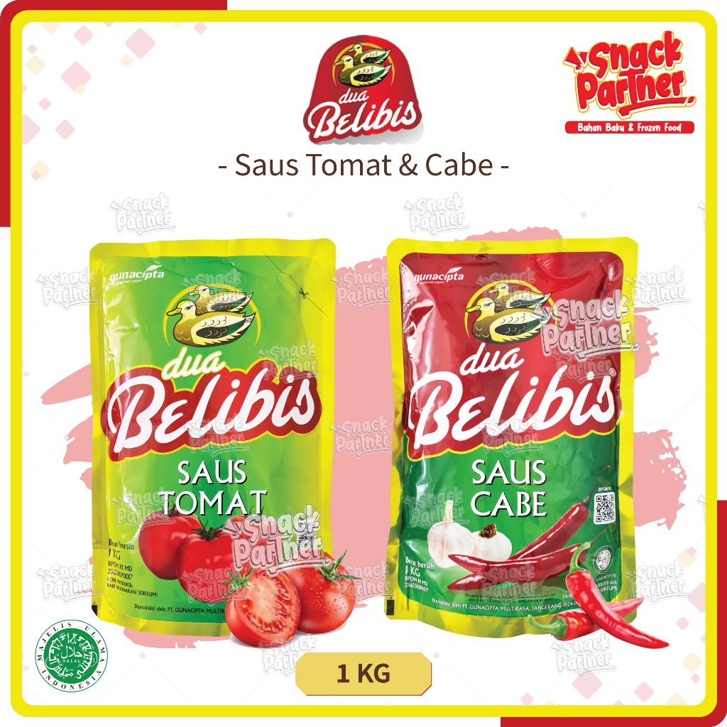 Jual Saos DUA BELIBIS 1 KG - Pouch Saus Sambel Cabe Chili Pedas Tomat ...