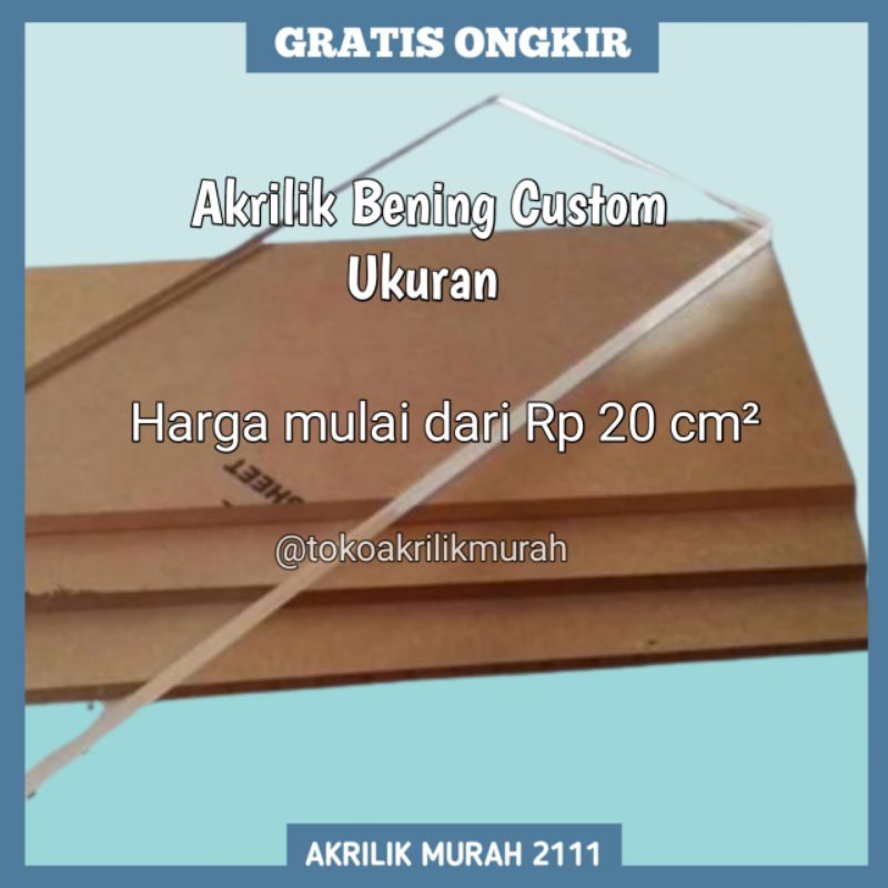 Jual Akrilik Bening Custom Ukuran Transparan Acrilyc Request Ukuran Akrilik Potongan Untuk ...