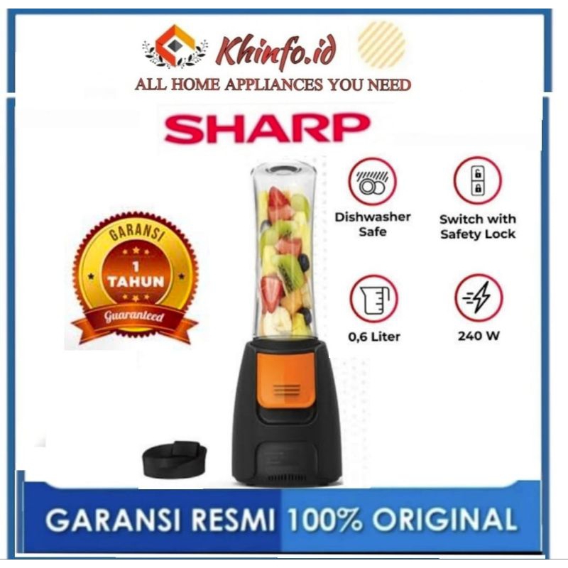 Jual Blender SHARP 0,6L portabel Blender EM-P01/bk personal blender 240w | Shopee Indonesia