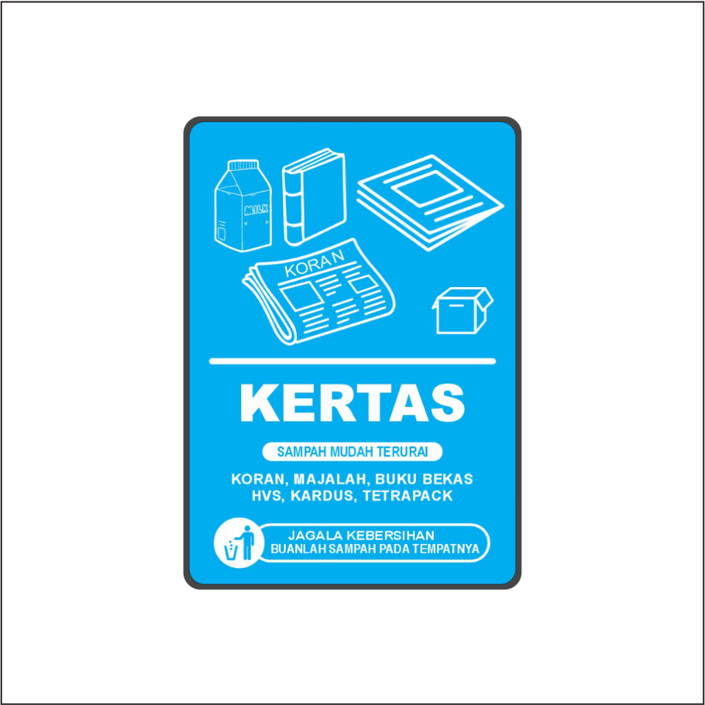 Jual Stiker Sticker Tempat Tong Sampah Non Organik Medis B3 | Shopee ...