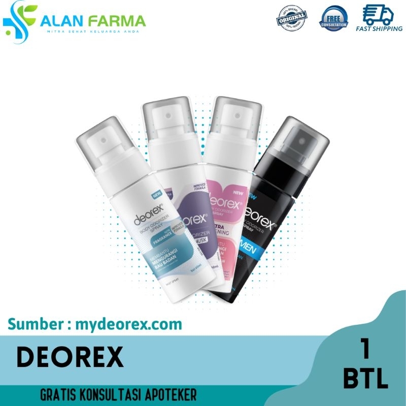 Jual Deorex Body Odorizer Spray | Deorex Body Odorizer Spray Musk ...