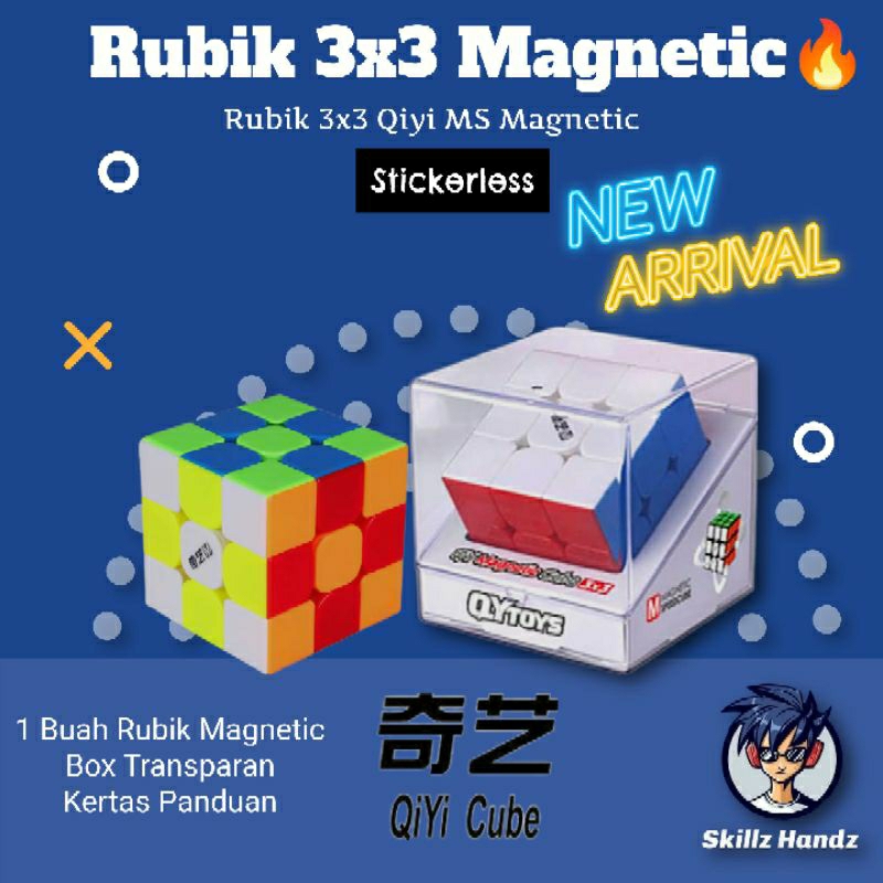 Jual Rubik 3x3 Qiyi MS Magnetic (Stickerless) | Shopee Indonesia