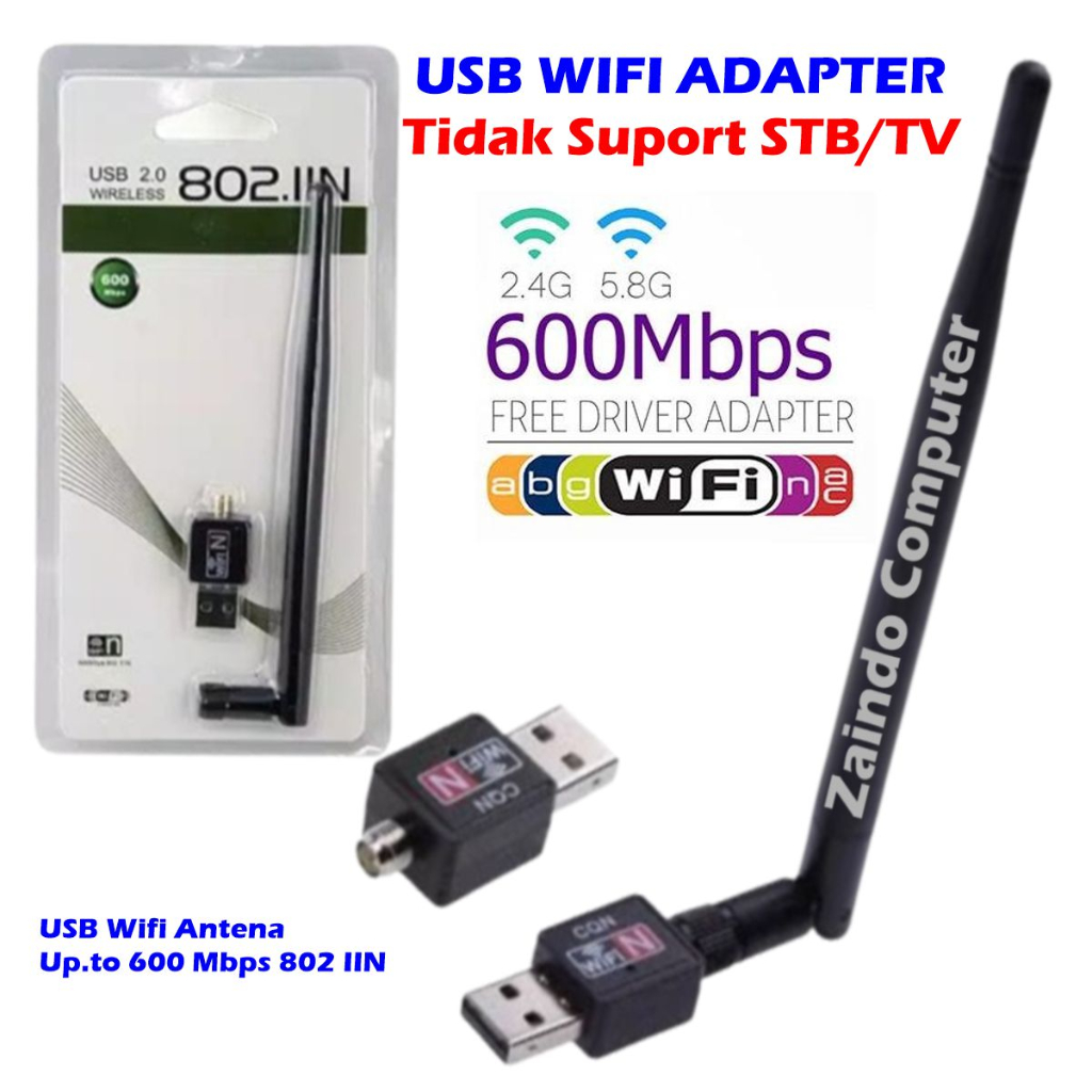 Jual USB WIFI 2.0 WIRELESS 802.IIN UP TO 600MBPS 802.IIN, USB WIFI UP TO 600MPPS UP.TO 6O0MBPS ...