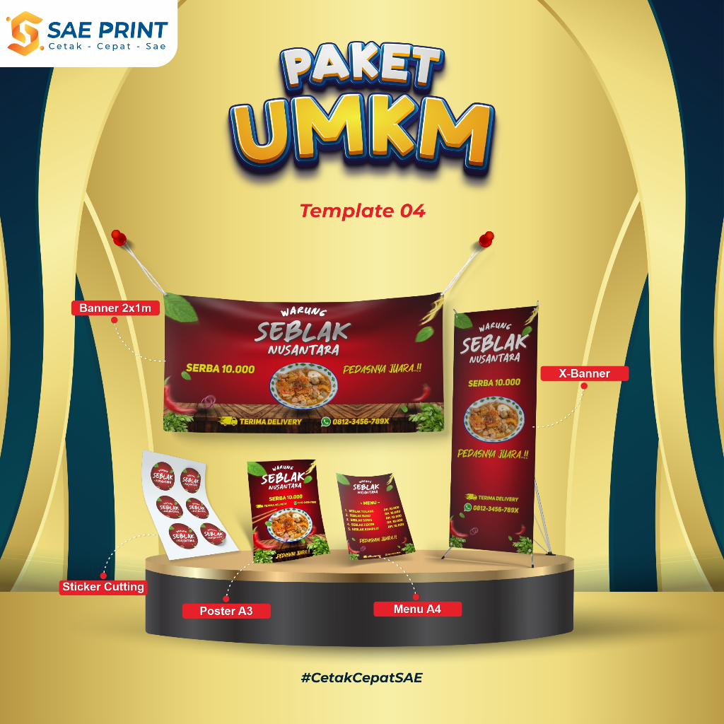 Jual PAKET PRODUK UMKM / Bundling / Custom Desain / X-Banner / Banner ...