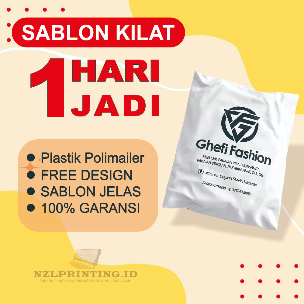 Jual Polymailer custom 25x32cm / plastik packaging / plastik olshop ...