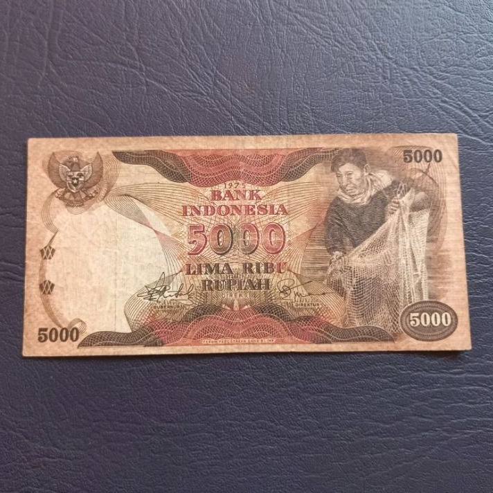 Jual Uang kuno kertas 5000 rupiah Penjala ikan tahun 1977 | Shopee ...