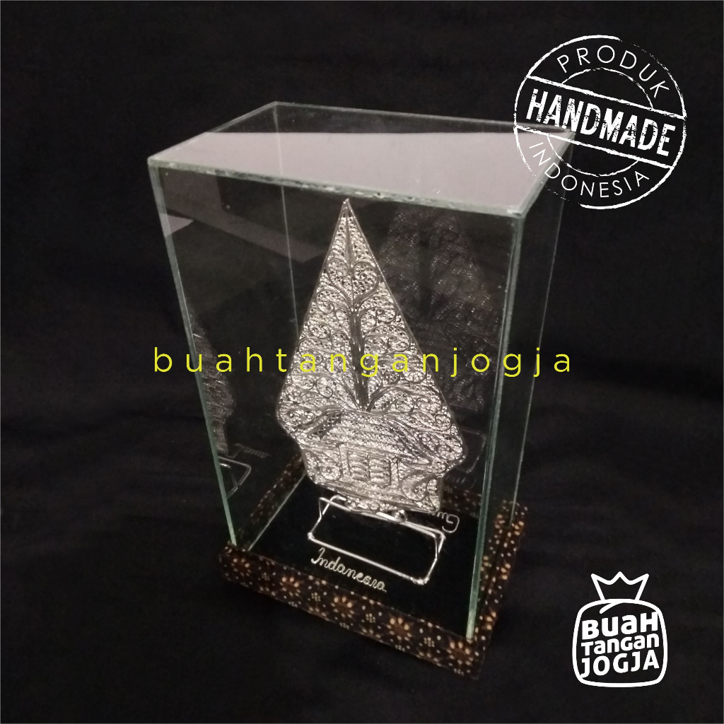 Jual Miniatur Gunungan Wayang Jawa Lapis Perak + Label - Kerajinan Khas Kotagede Jogja T15 ...